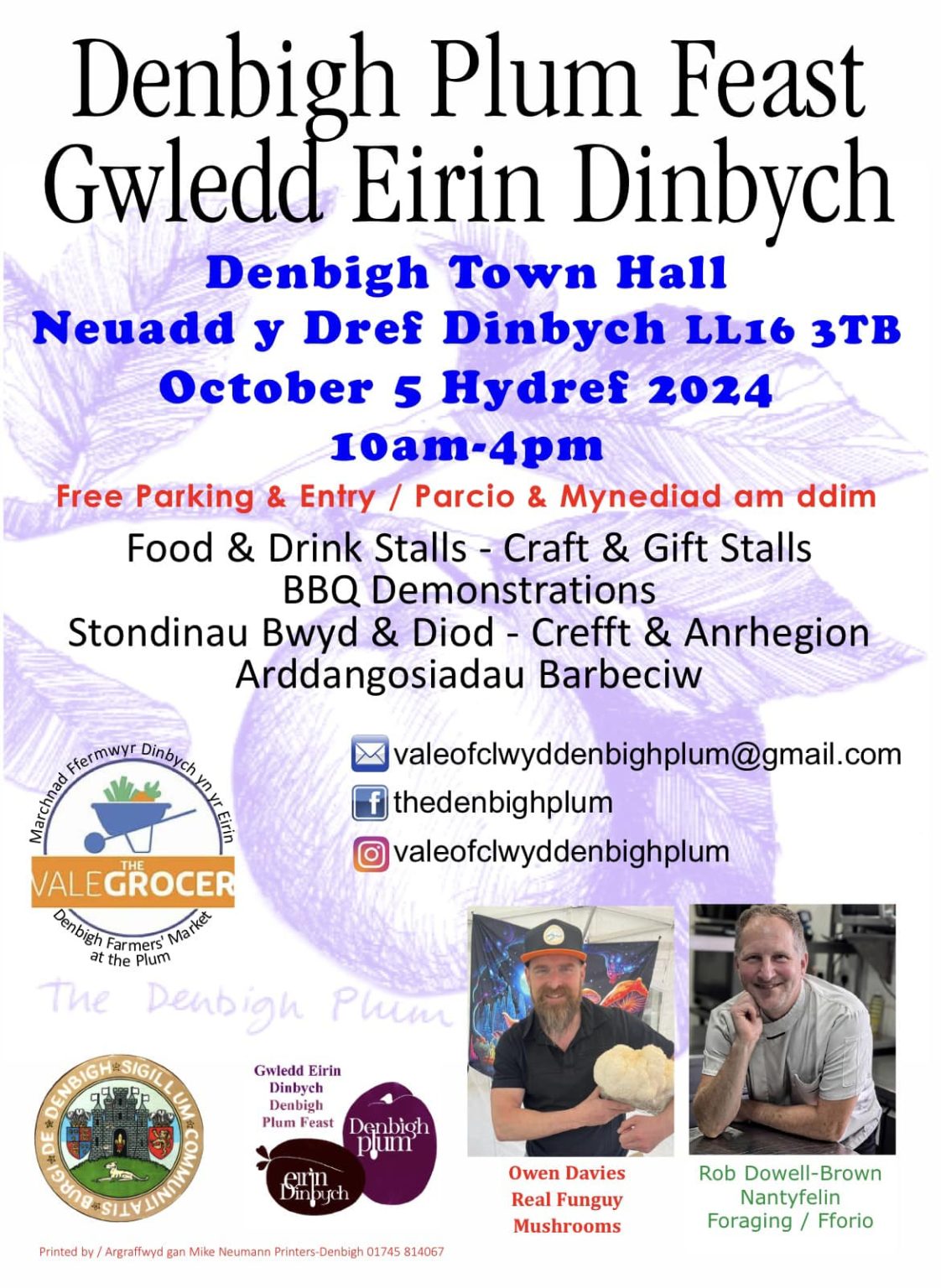 Denbigh Plum Festival - Gogledd Ddwyrain Cymru - North East Wales